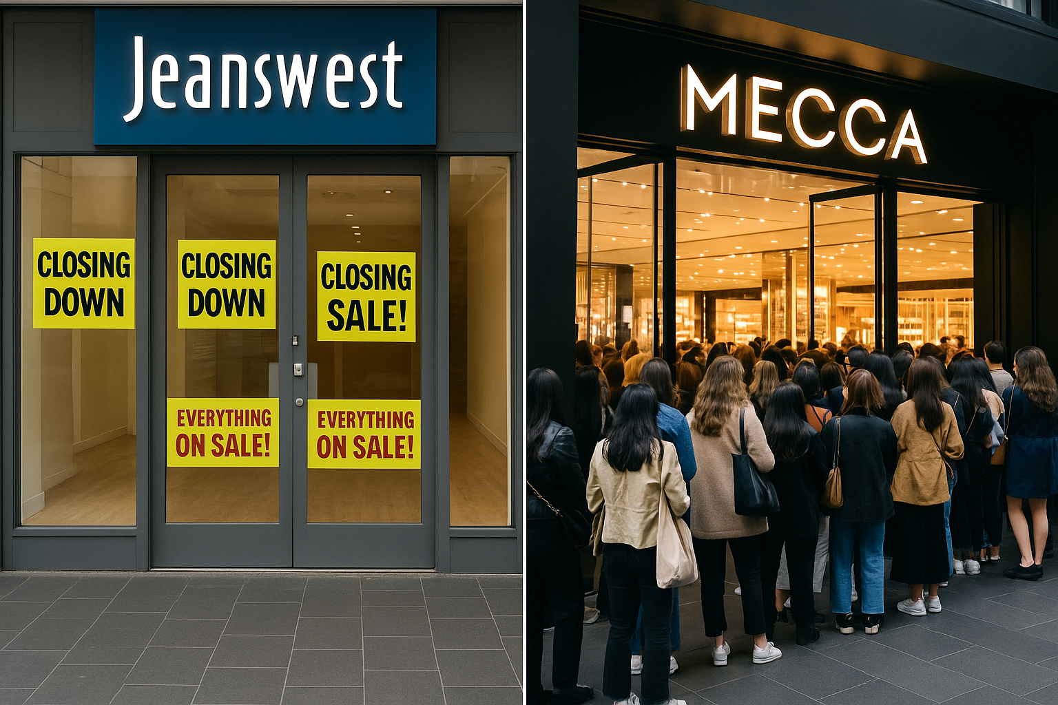 Why Mecca Is Opening 70 New Stores While Jeanswest Dies